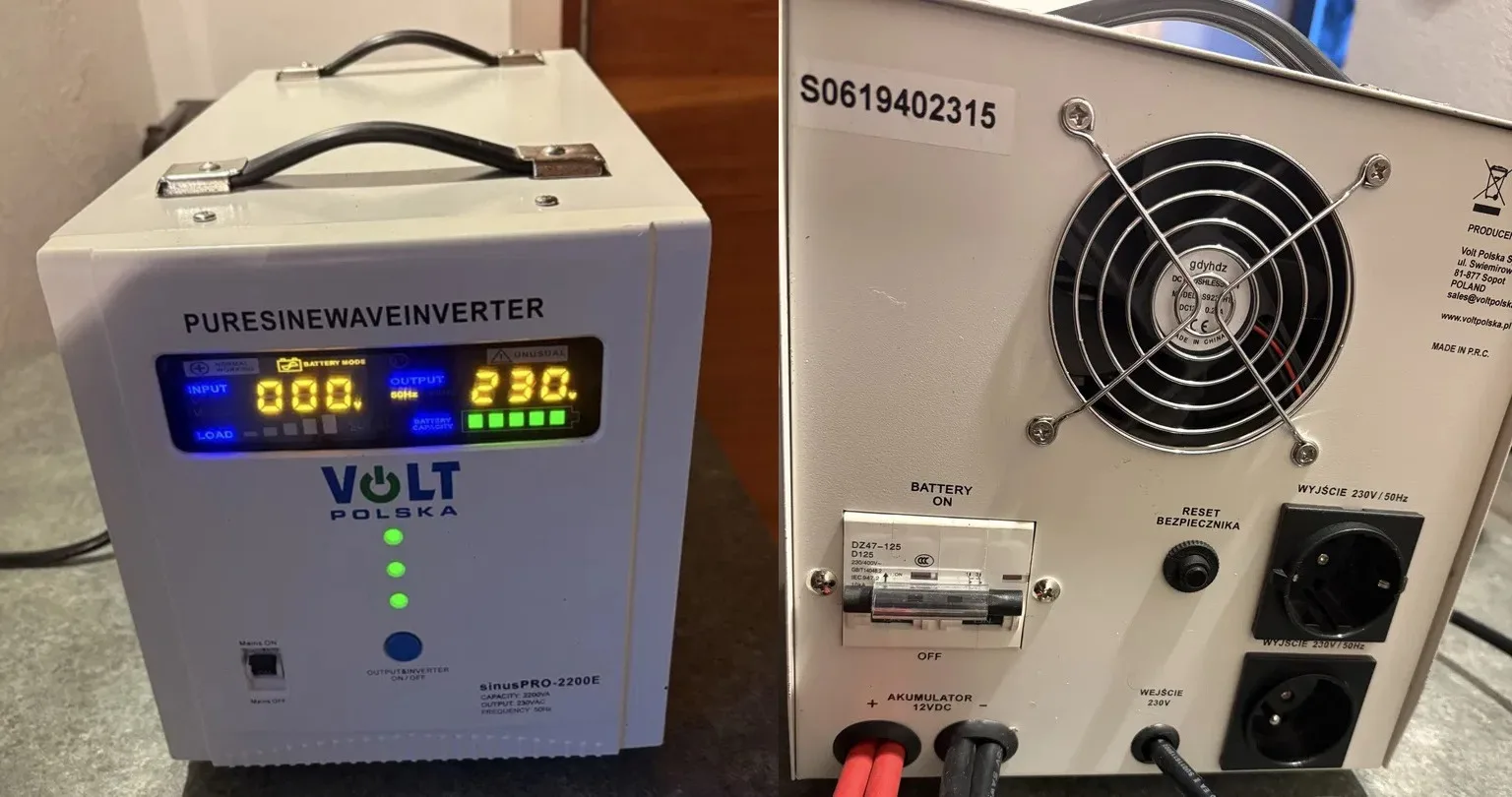 Инвертор Volt Polska Sinus PRO 2200E купить⚡Киев | 12999 грн